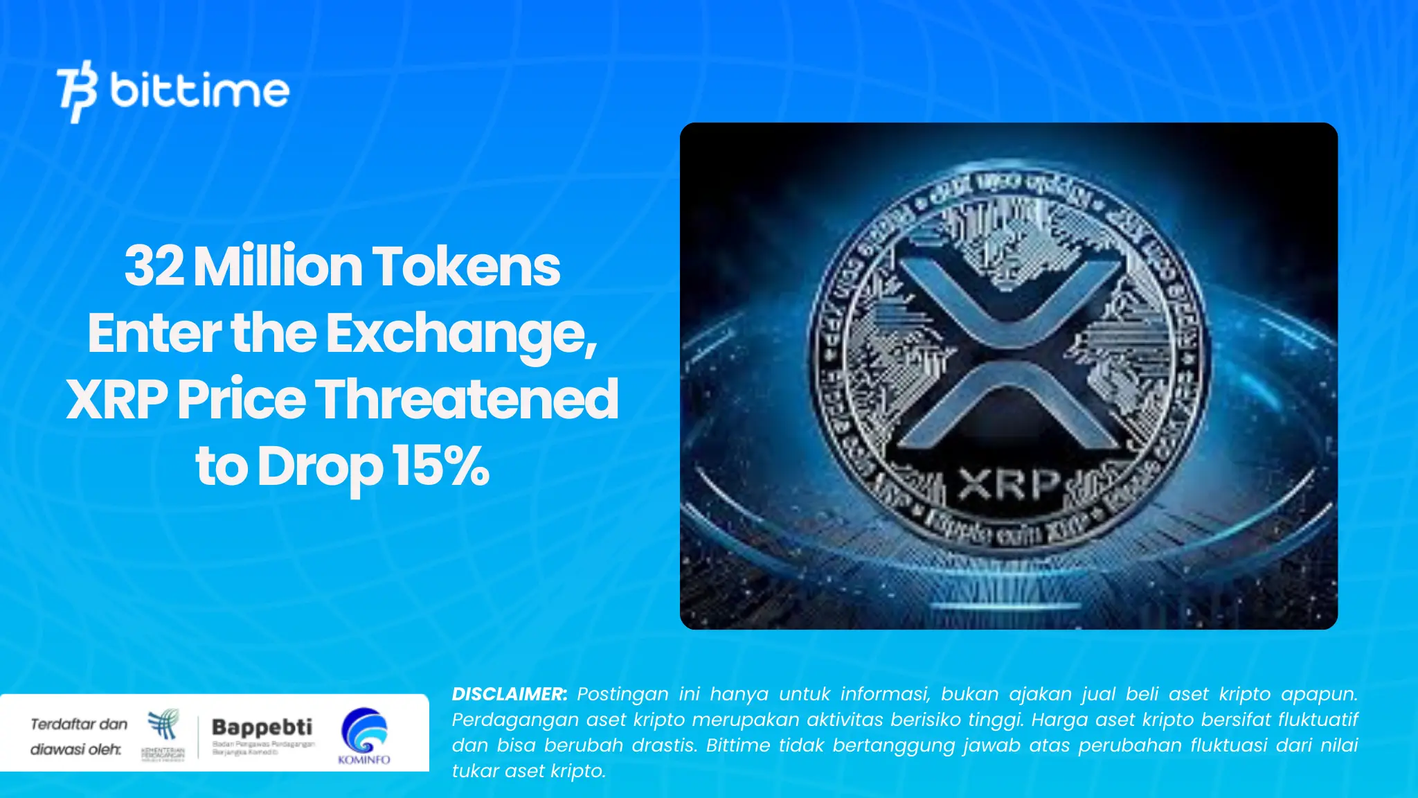 32 Million Tokens Enter the Exchange, XRP Price Threatened