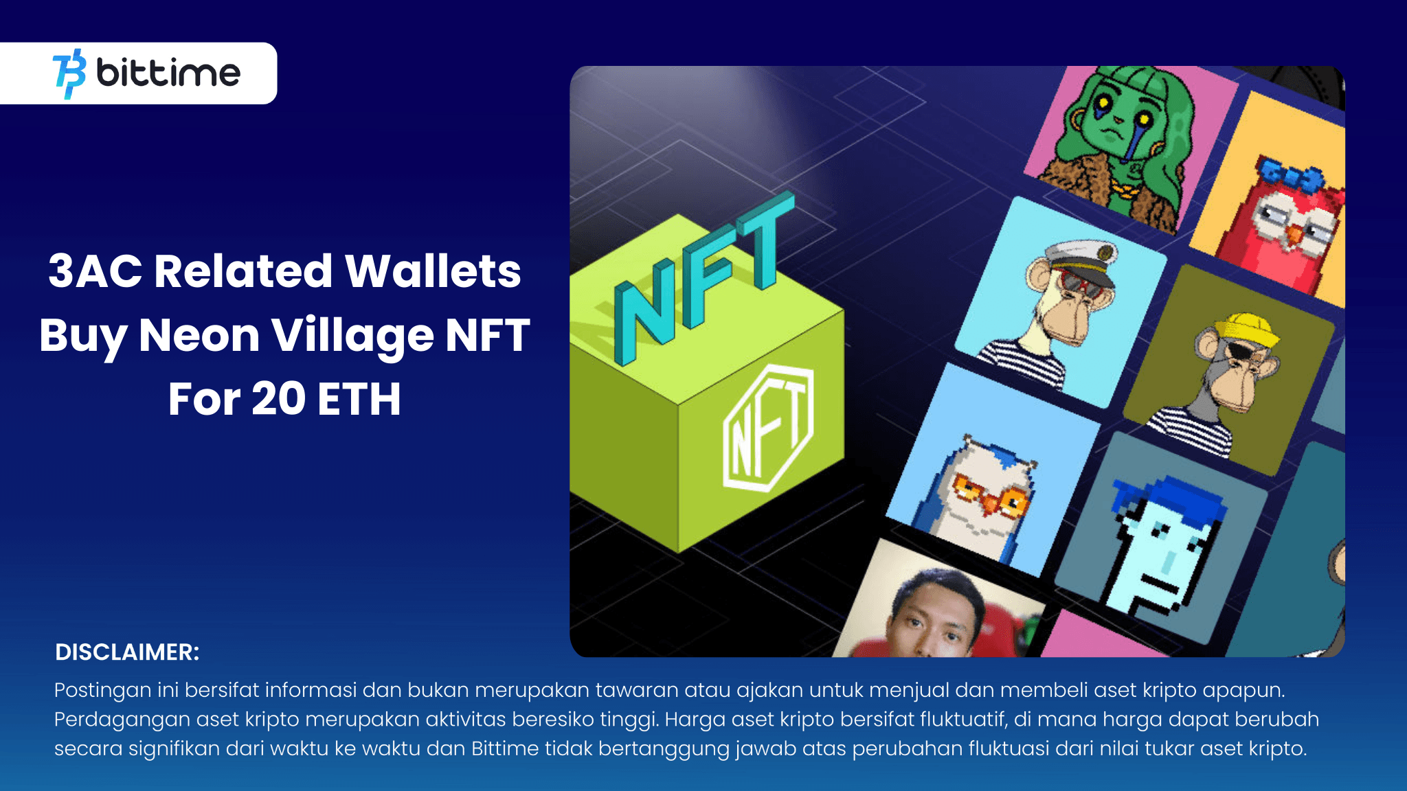 3AC Related Wallets Buy Neon Village NFT For 20 ETH