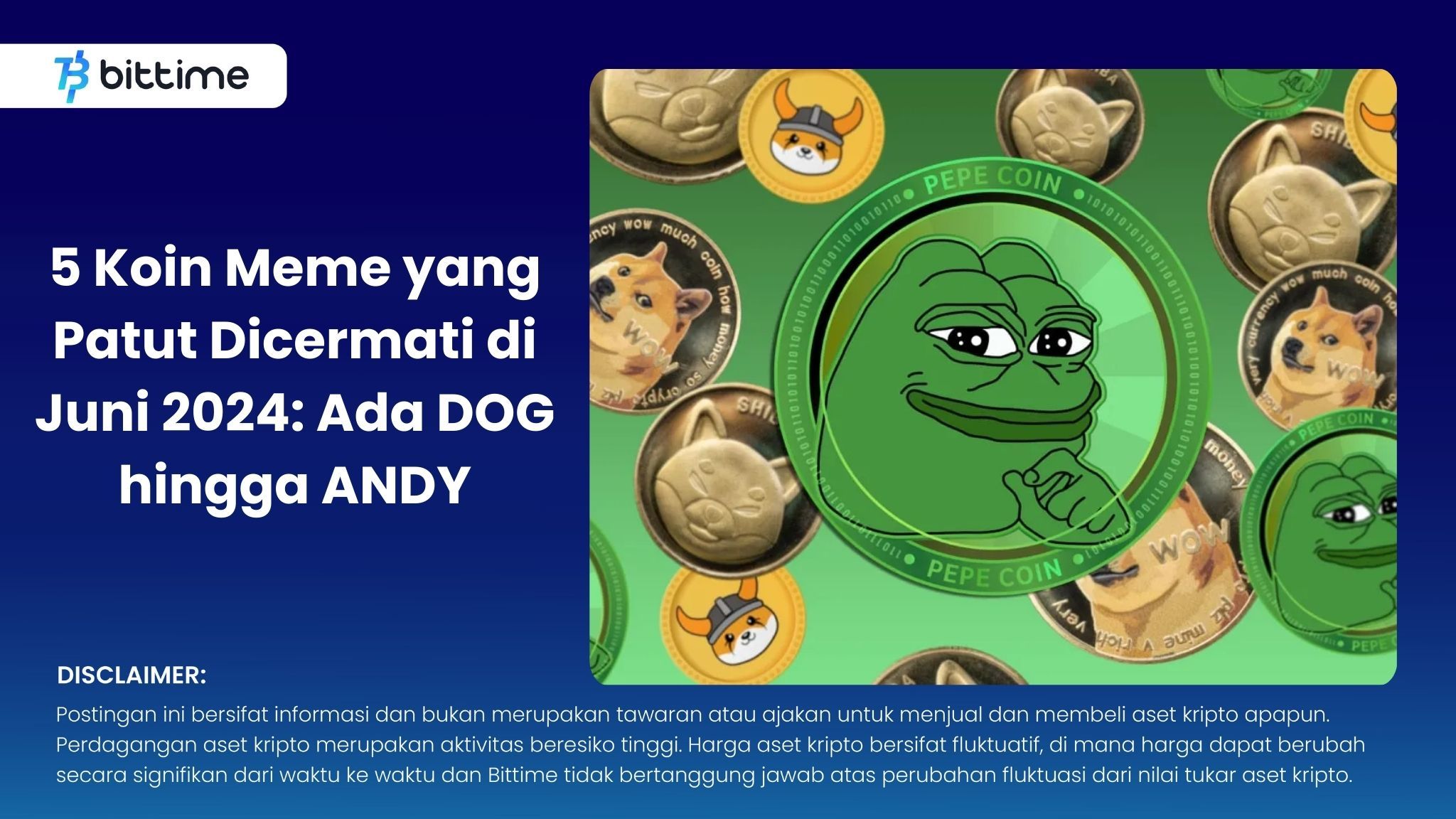 5 Koin Meme yang Patut Dicermati di Juni 2024: Ada DOG hingga ANDY