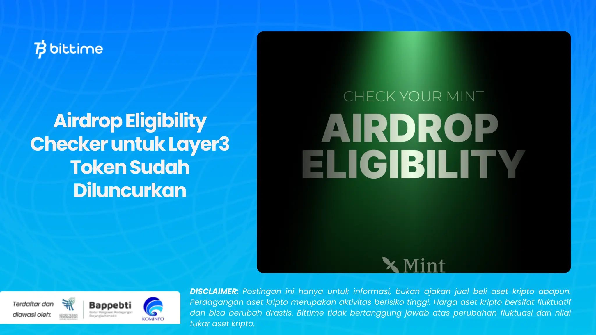 Airdrop Eligibility Checker untuk Layer3 Token Sudah Diluncurkan Airdrop Eligibility Checker untuk Layer3 Token Sudah Diluncurkan