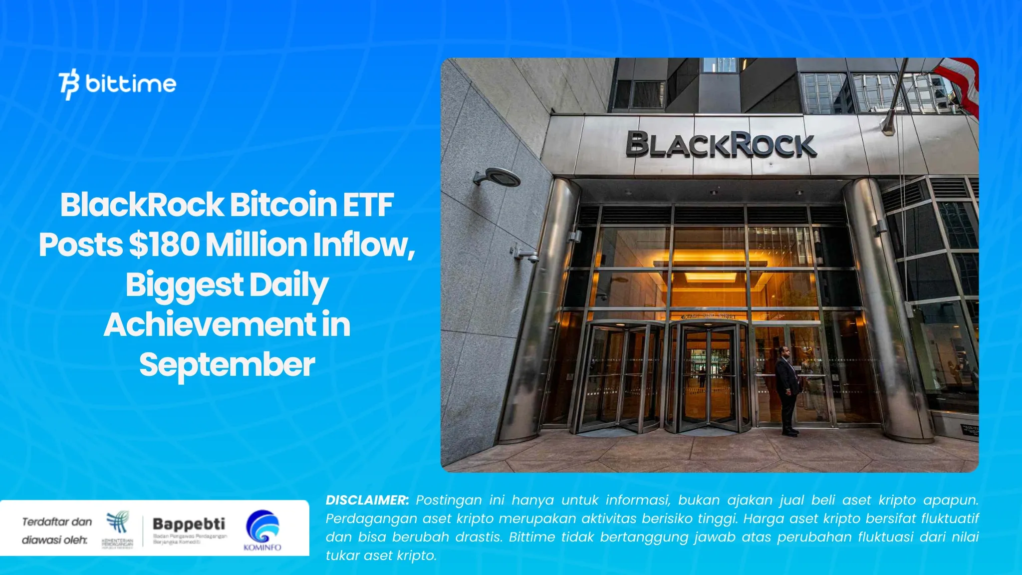 BlackRock Bitcoin ETF Posts $180 Million Inflow, Biggest Daily ... BlackRock Bitcoin ETF Posts $180 Million Inflow, Biggest Daily ...