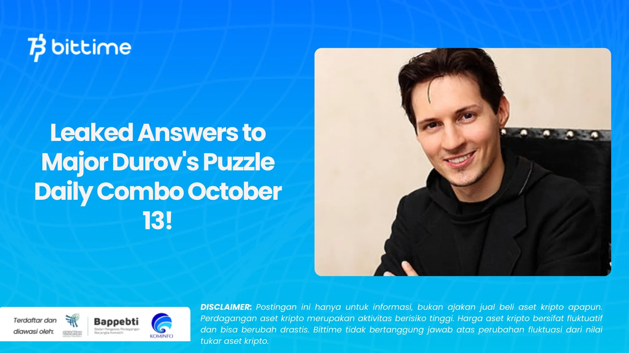 Leaked Answers to Major Durov's Puzzle Daily Combo October 13!