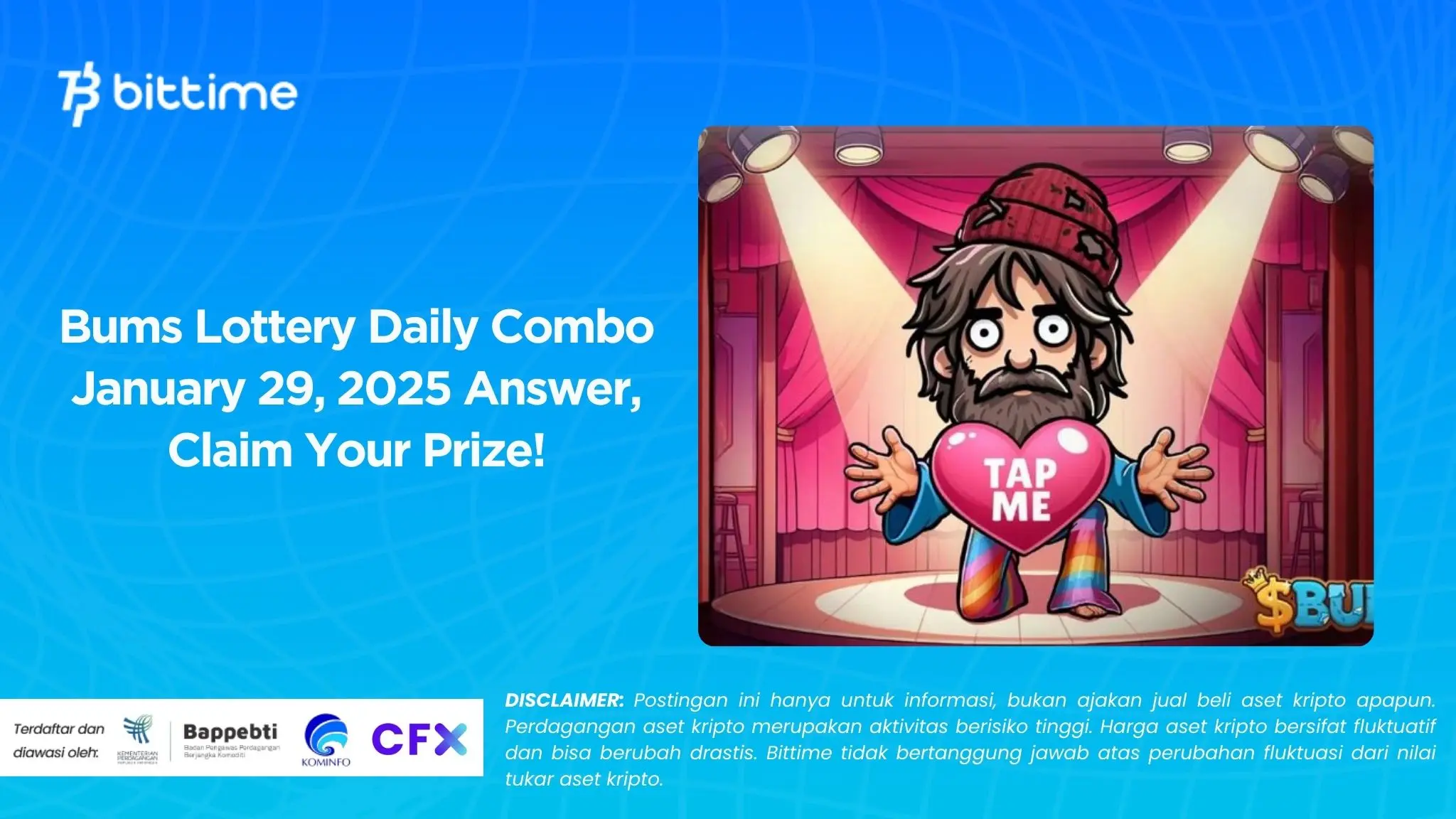 Bums Lottery Daily Combo January 29, 2025 Answer, Claim Your Prize!