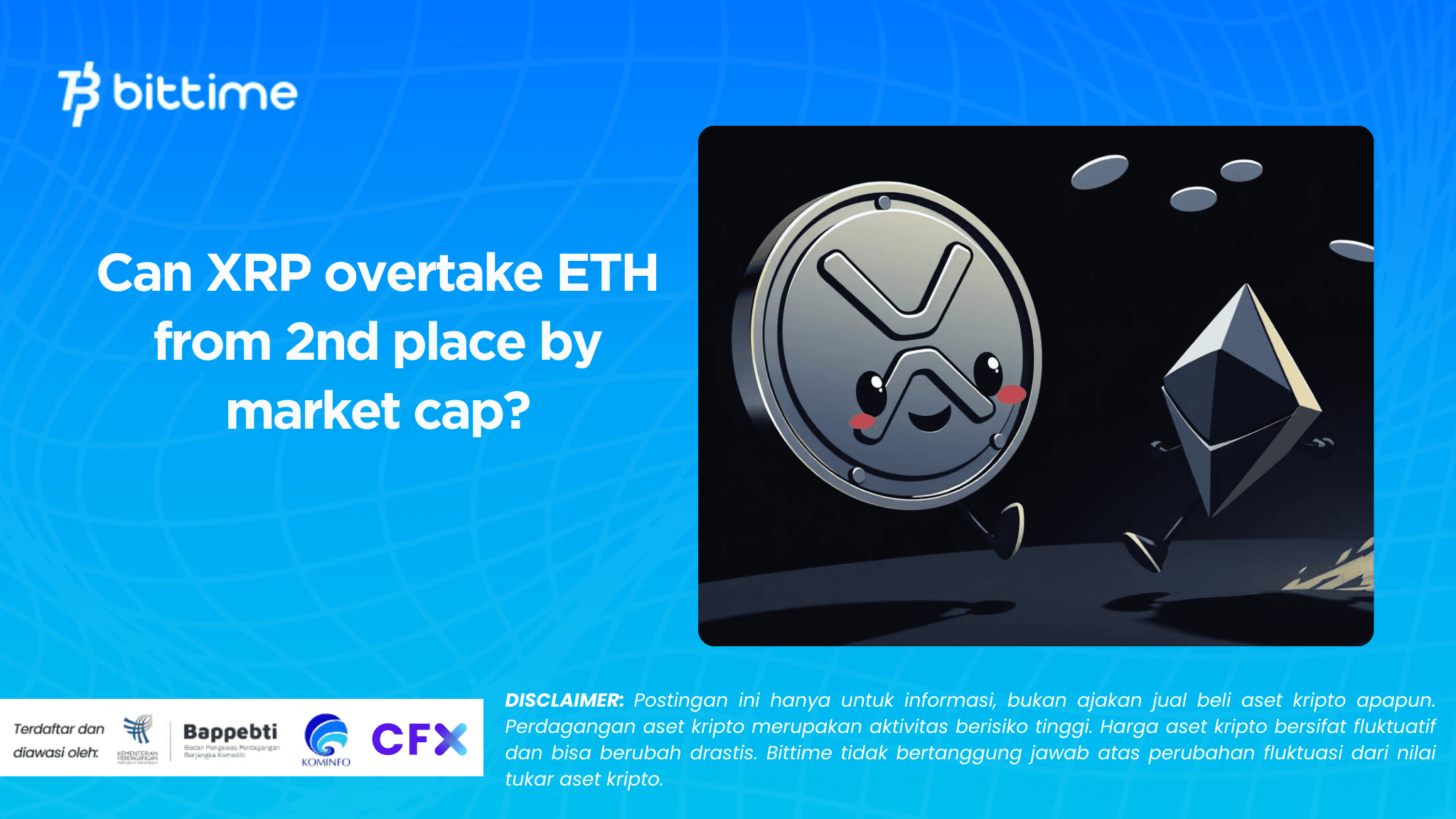 Can XRP overtake ETH from 2nd place by market cap?