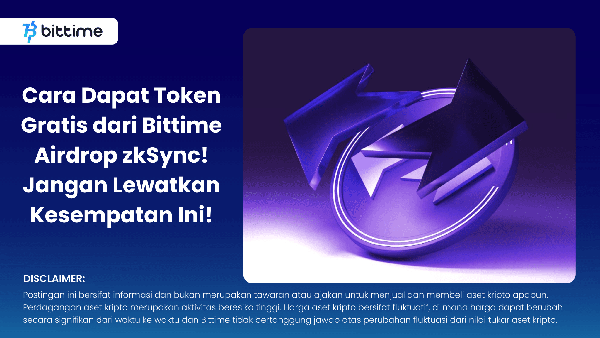 Cara Dapat Token Gratis dari Bittime Airdrop zkSync! Jangan Lewatkan Kesempatan Ini!Cara Dapat ...