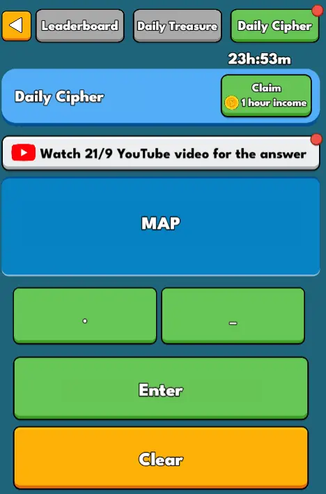 Cat Gold Miner Daily Cipher 21 September