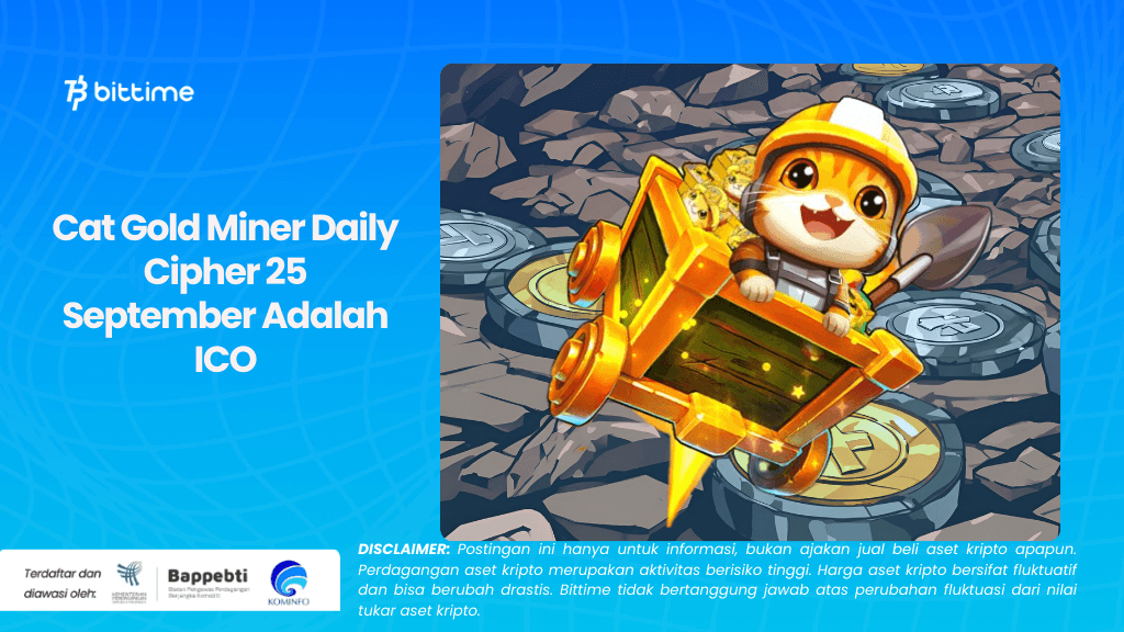 Cat Gold Miner Daily Cipher 25 September Adalah ICO