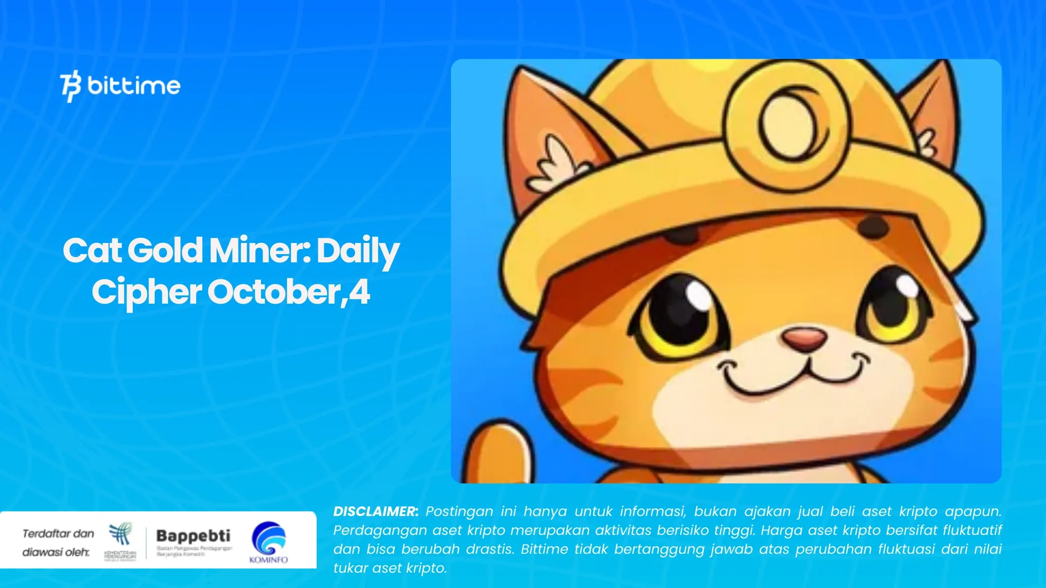 Cat Gold Miner: Daily Cipher October,4