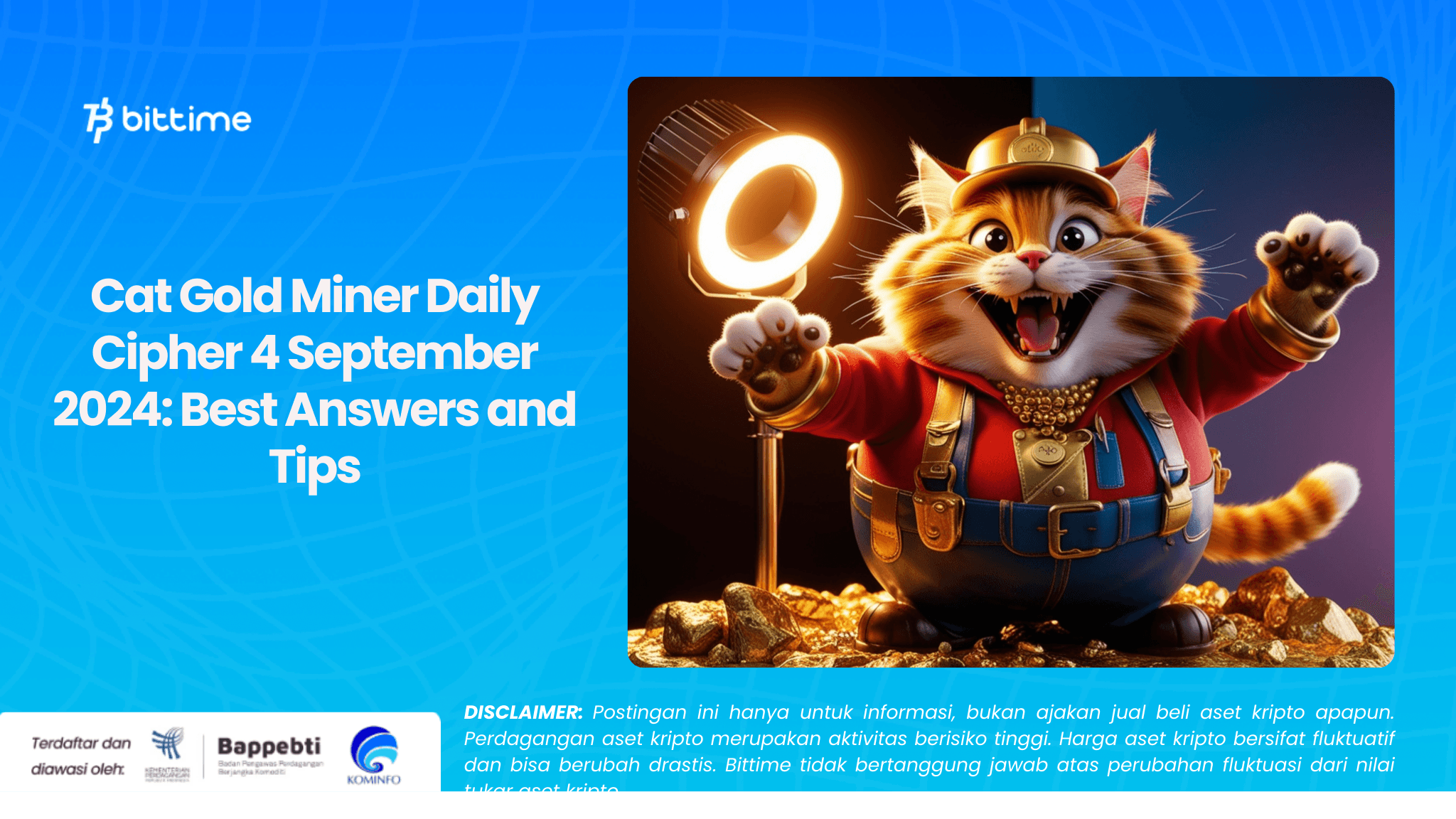 Cat Gold Miner Daily Cipher 4 September 2024: Best Answers and Tips
