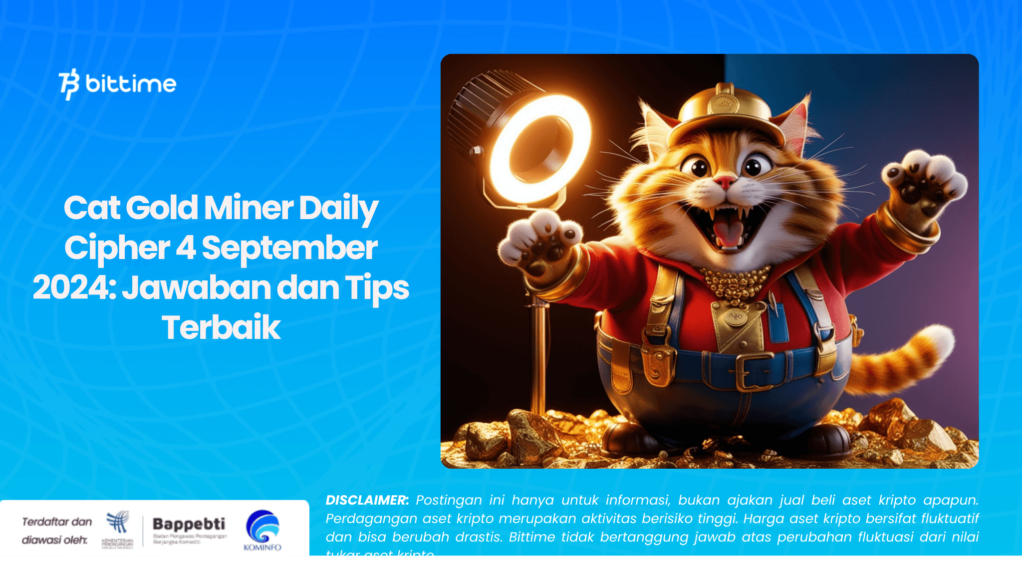 Cat Gold Miner Daily Cipher 4 September 2024: Jawaban dan Tips Terbaik