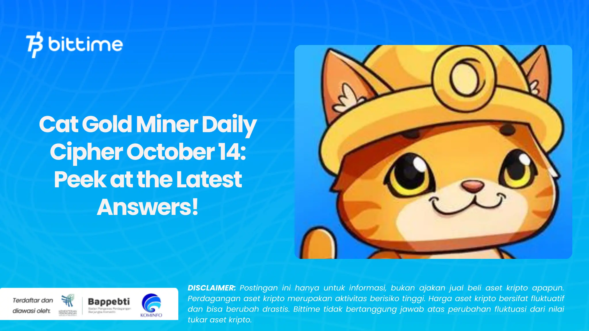 Cat Gold Miner Daily Cipher October 14: Peek at the Latest