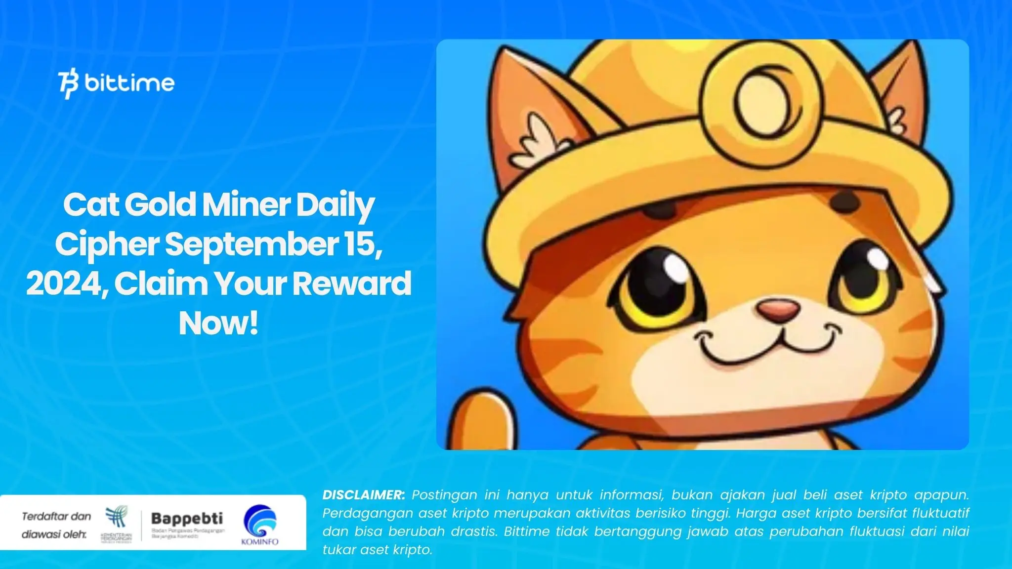 Cat Gold Miner Daily Cipher September 15, 2024, Claim Your Reward!