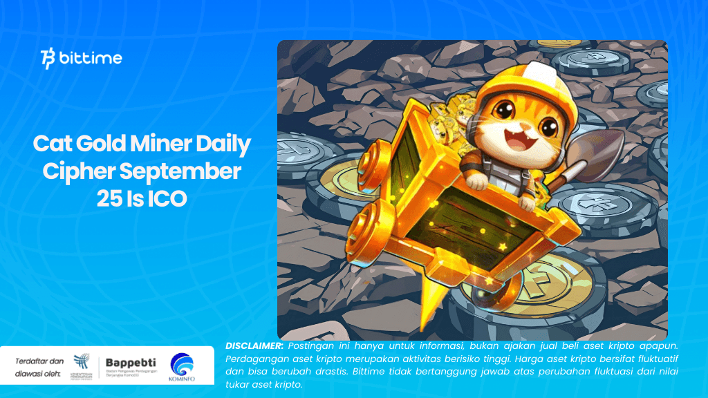 Cat Gold Miner Daily Cipher September 25 Is ICO