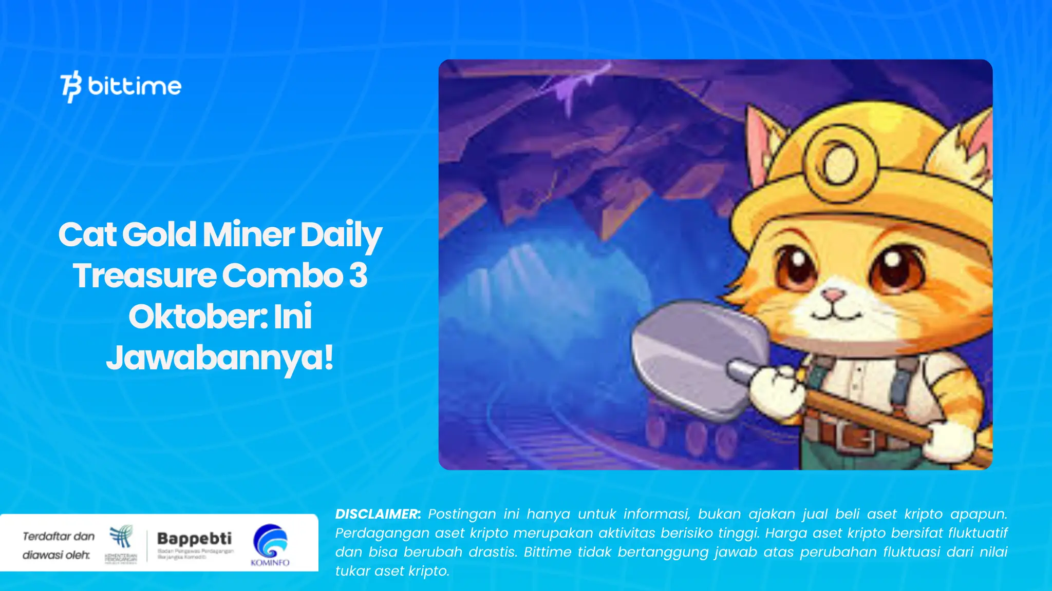Cat Gold Miner Daily Treasure Combo 3 Oktober: Jawabannya!