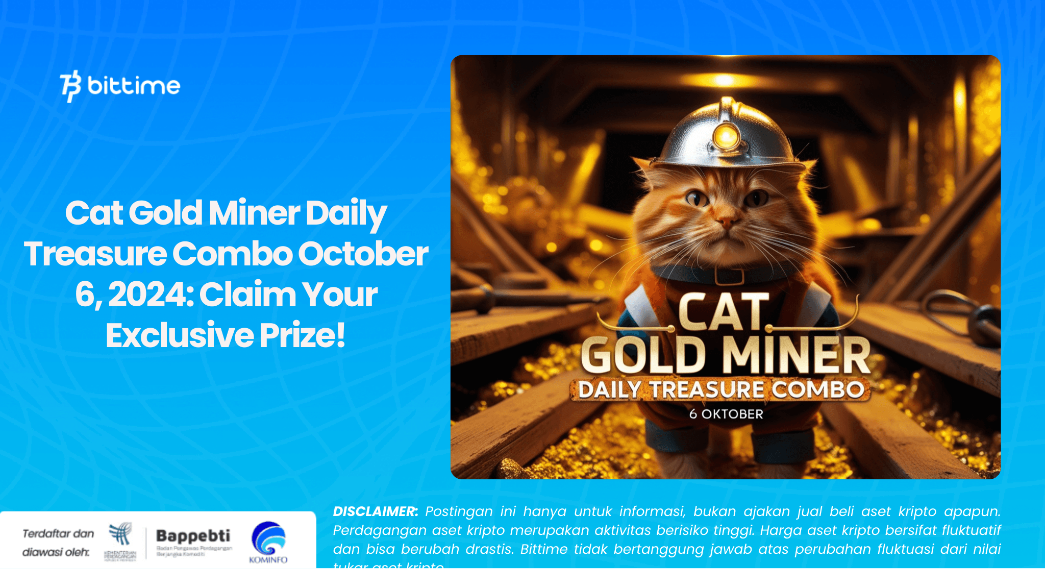 Cat Gold Miner Daily Treasure Combo October 6, 2024: Claim Your Exclusive Prize!