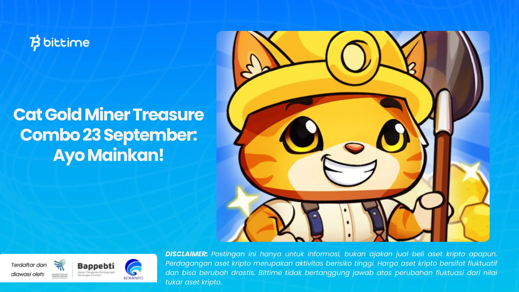 Cat Gold Miner Treasure Combo 23 September: Ayo Mainkan!