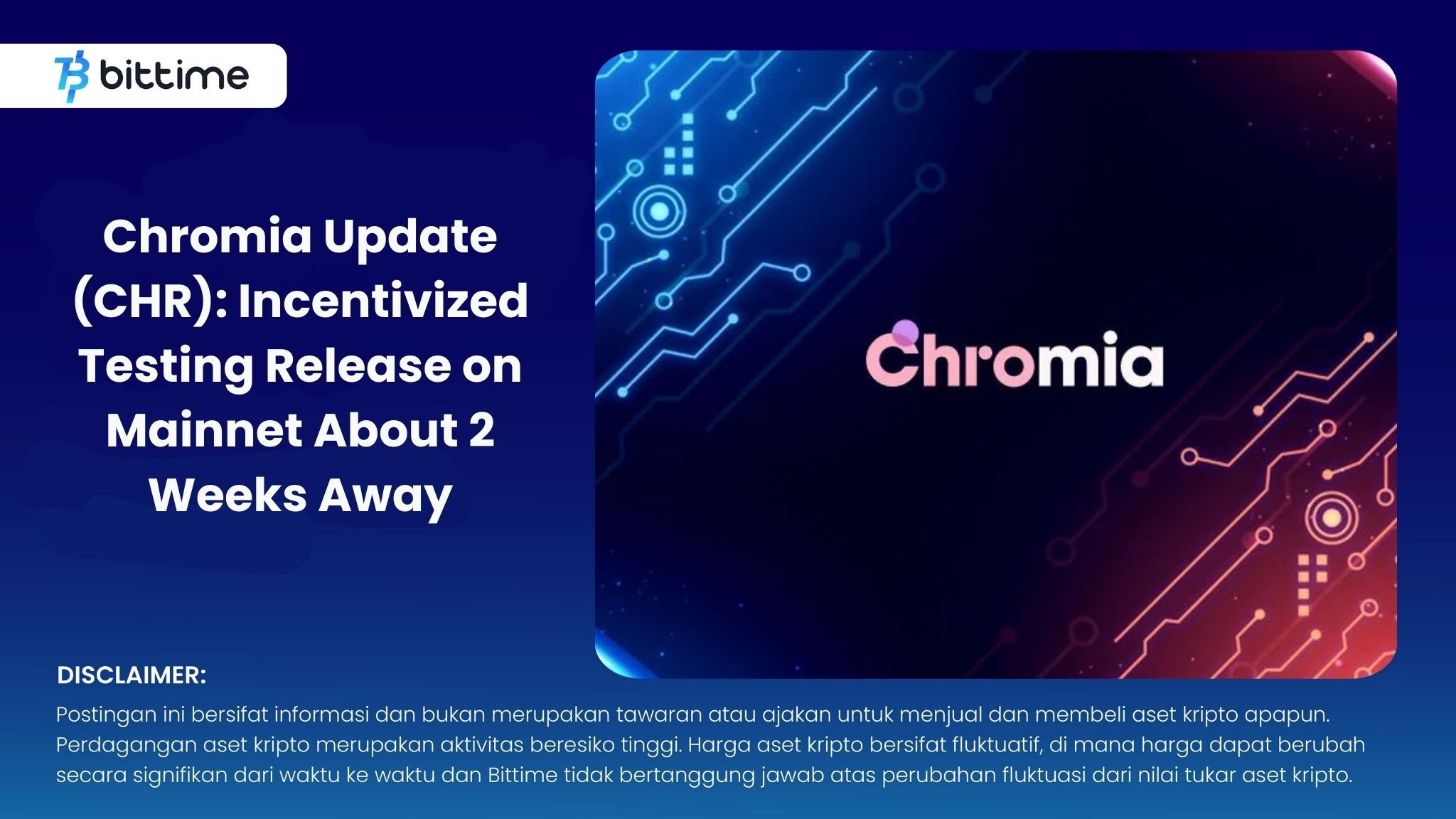 Chromia Update (CHR): Incentivized Testing Release on Mainnet About 2 ...