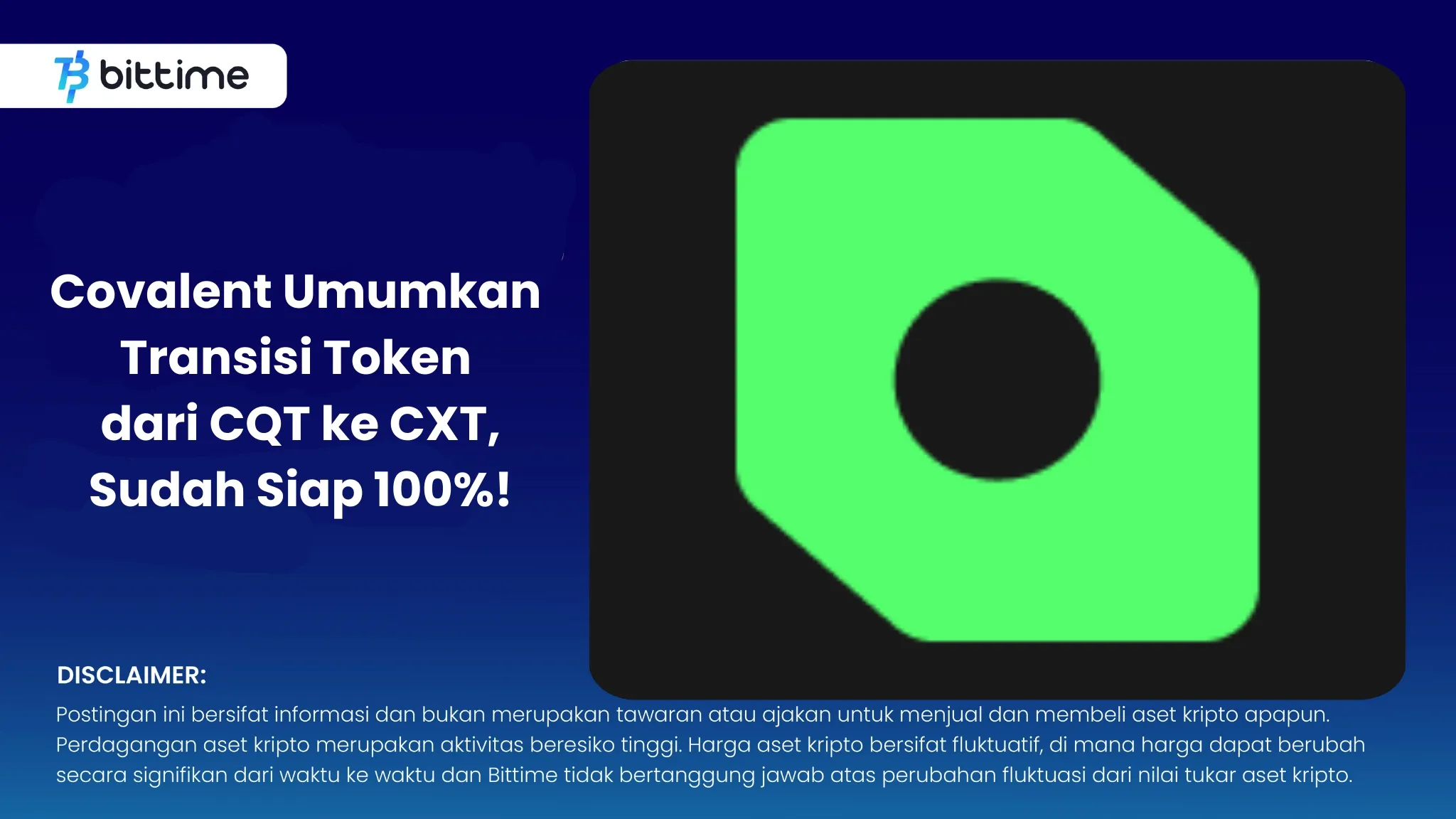 Covalent Transisi Token dari CQT ke CXT