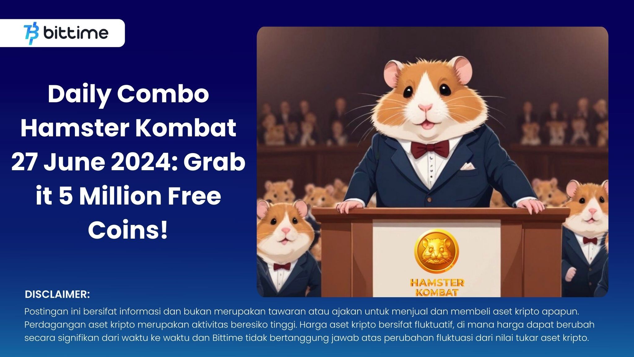 Daily Combo Hamster Kombat 27 June 2024: Grab it 5 Million Free Coins!