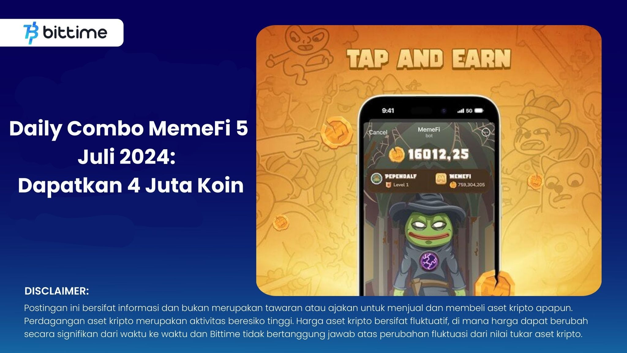 Daily Combo MemeFi 5 Juli 2024: Selesaikan dan Dapatkan 4 Juta Koin
