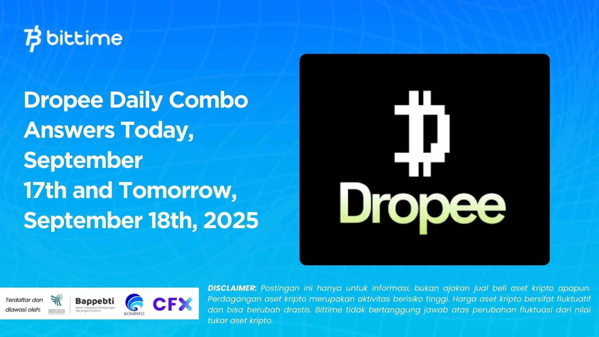 Dropee Daily Combo Answers Today, September 17th and Tomorrow ...