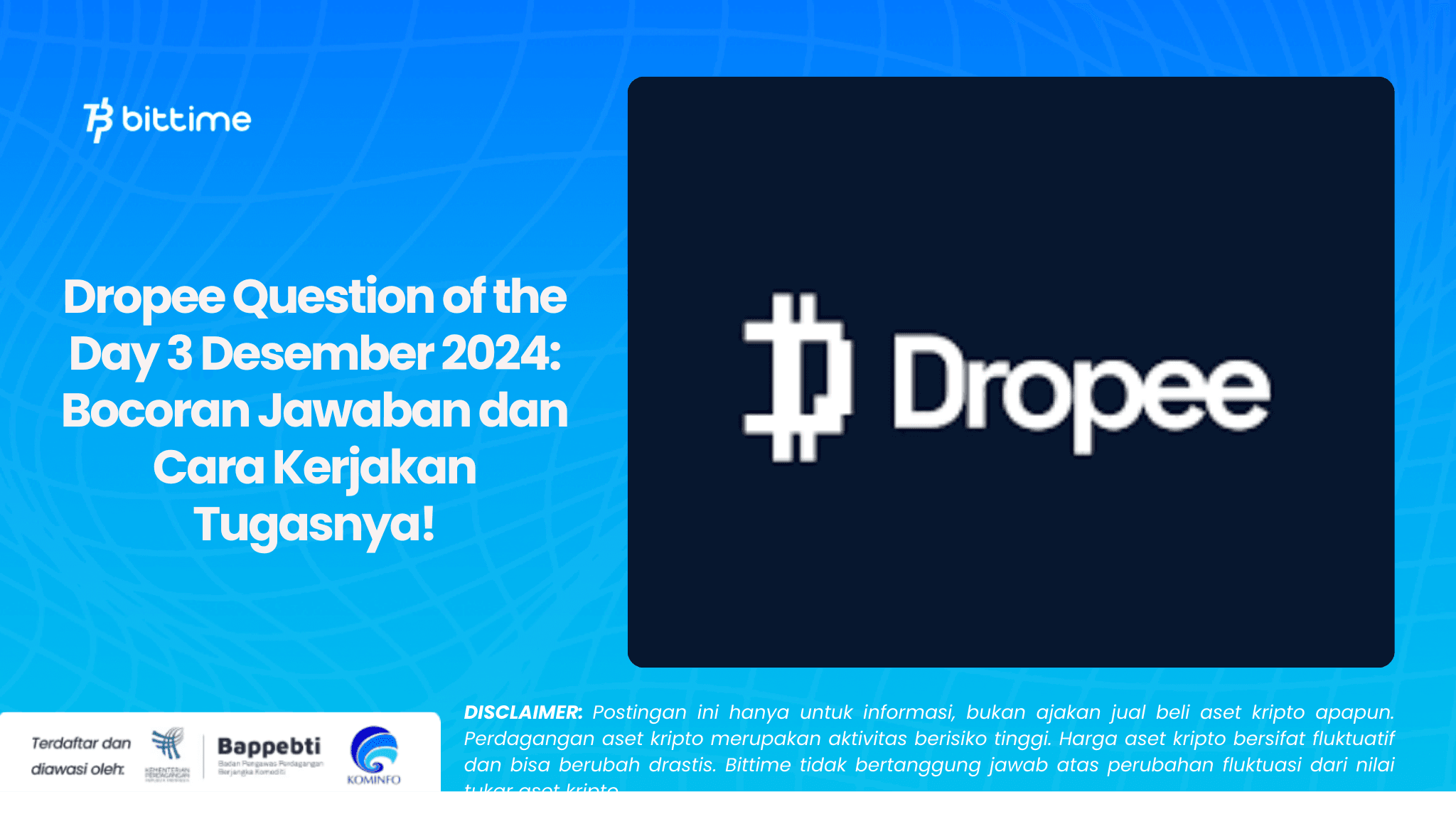 Dropee Question of the Day 3 Desember 2024: Bocoran Jawaban dan Cara ...