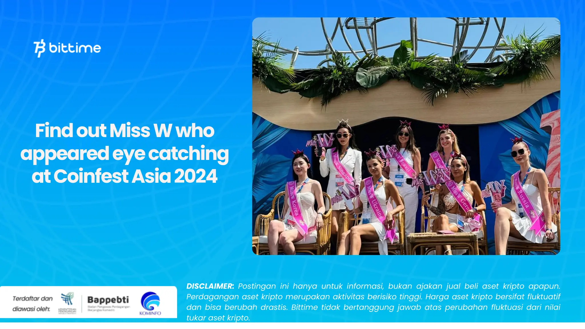 Find out Miss W who appeared eye catching at Coinfest Asia 2024