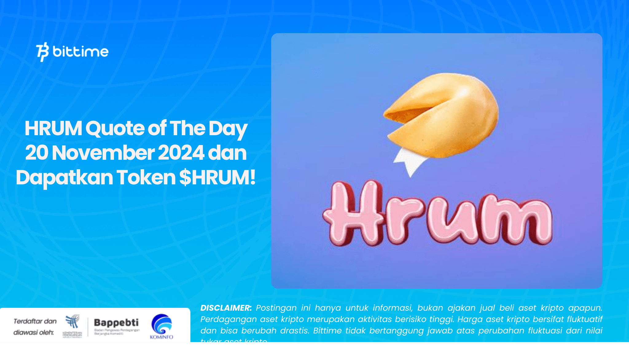 HRUM Quote of The Day 20 November 2024 dan Dapatkan Token $HRUM!