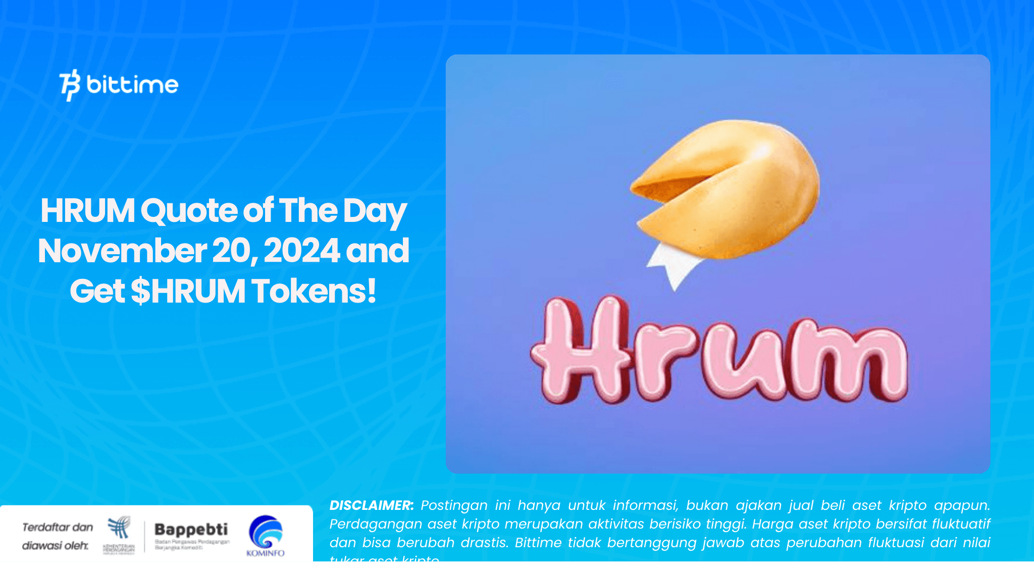 HRUM Quote of The Day November 20, 2024 and Get $HRUM Tokens!