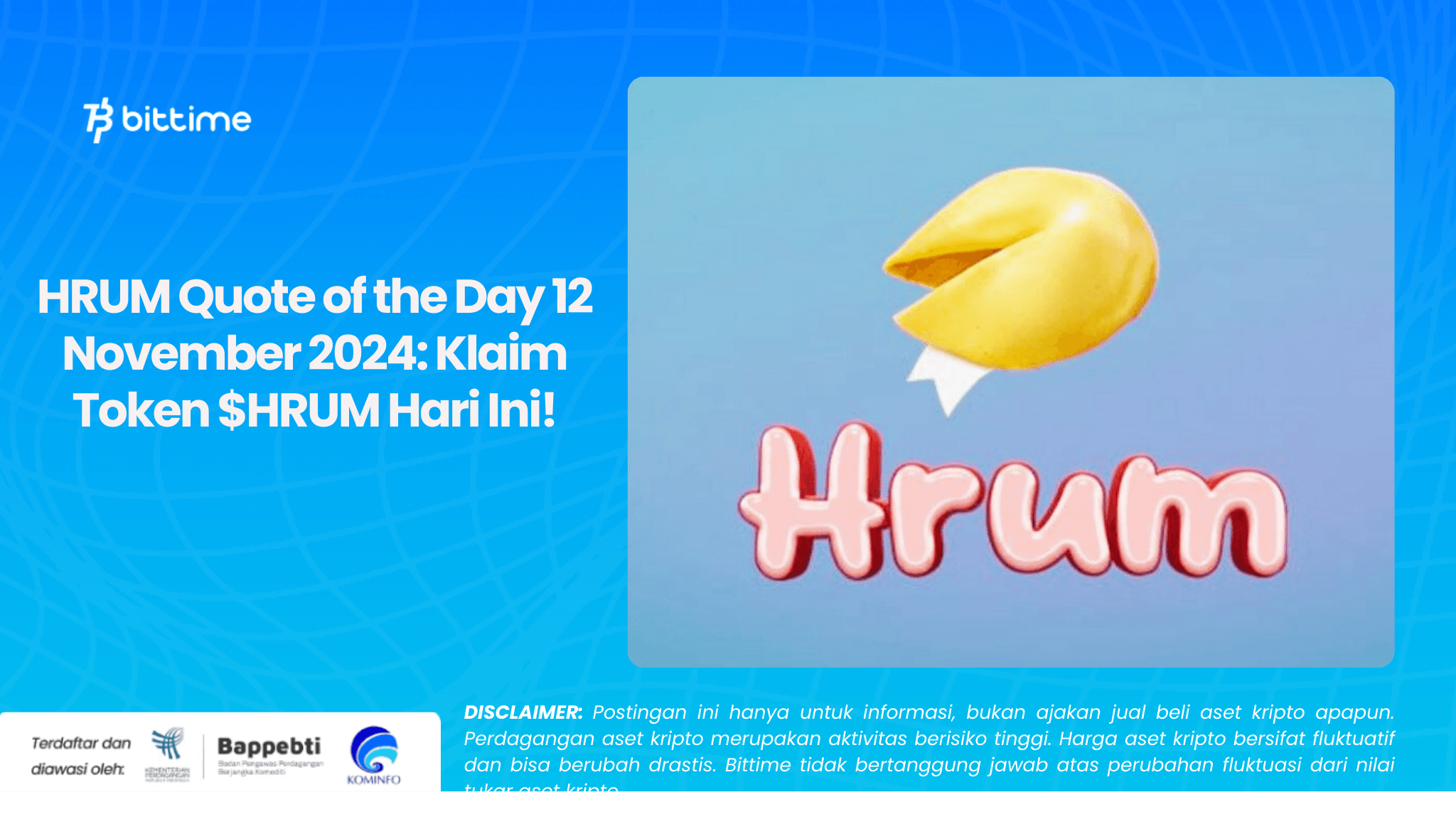 HRUM Quote of the Day 12 November 2024: Klaim Token $HRUM Hari Ini!