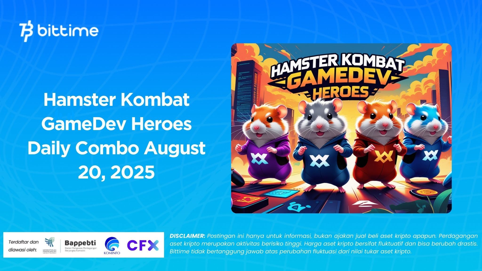 Hamster Kombat GameDev Heroes Daily Combo August 20, 2025