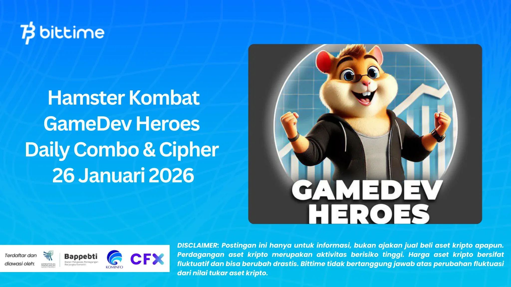 Hamster Kombat GameDev Heroes Daily Combo & Cipher January 26-27, 2026