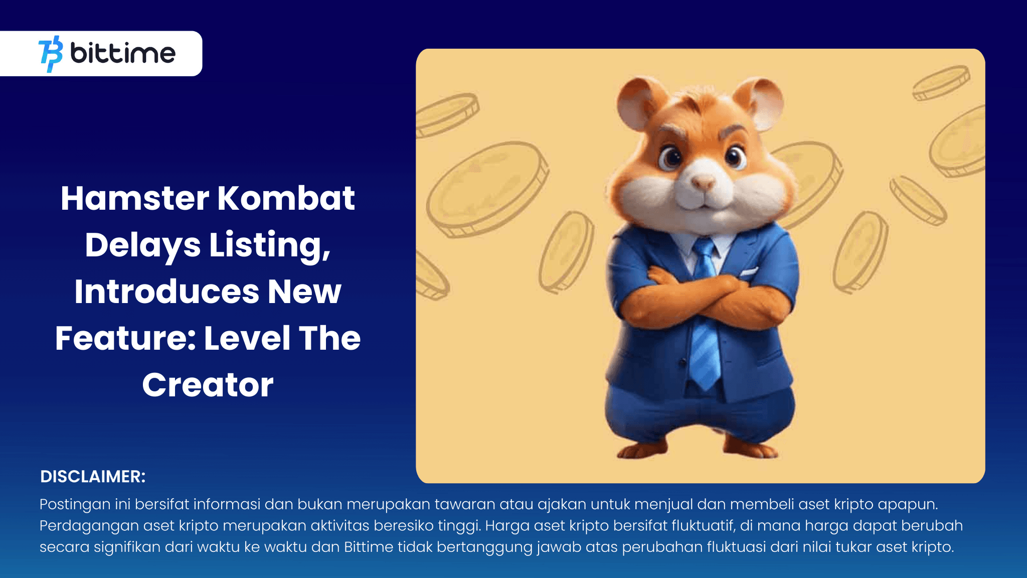 Hamster Kombat Delays Listing, Introduces New Feature: Level The Creator