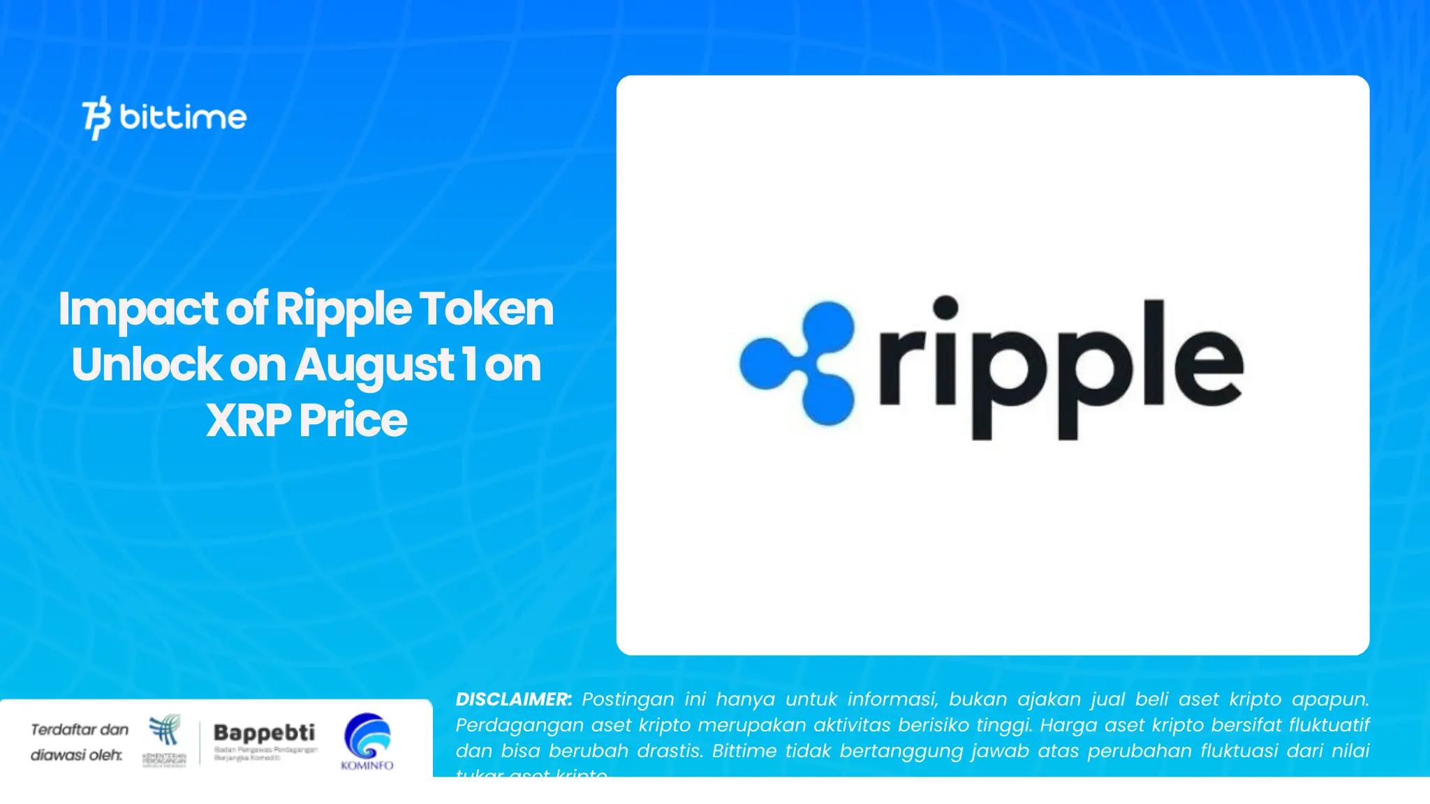 Impact of Ripple Token Unlock on August 1 on XRP Price