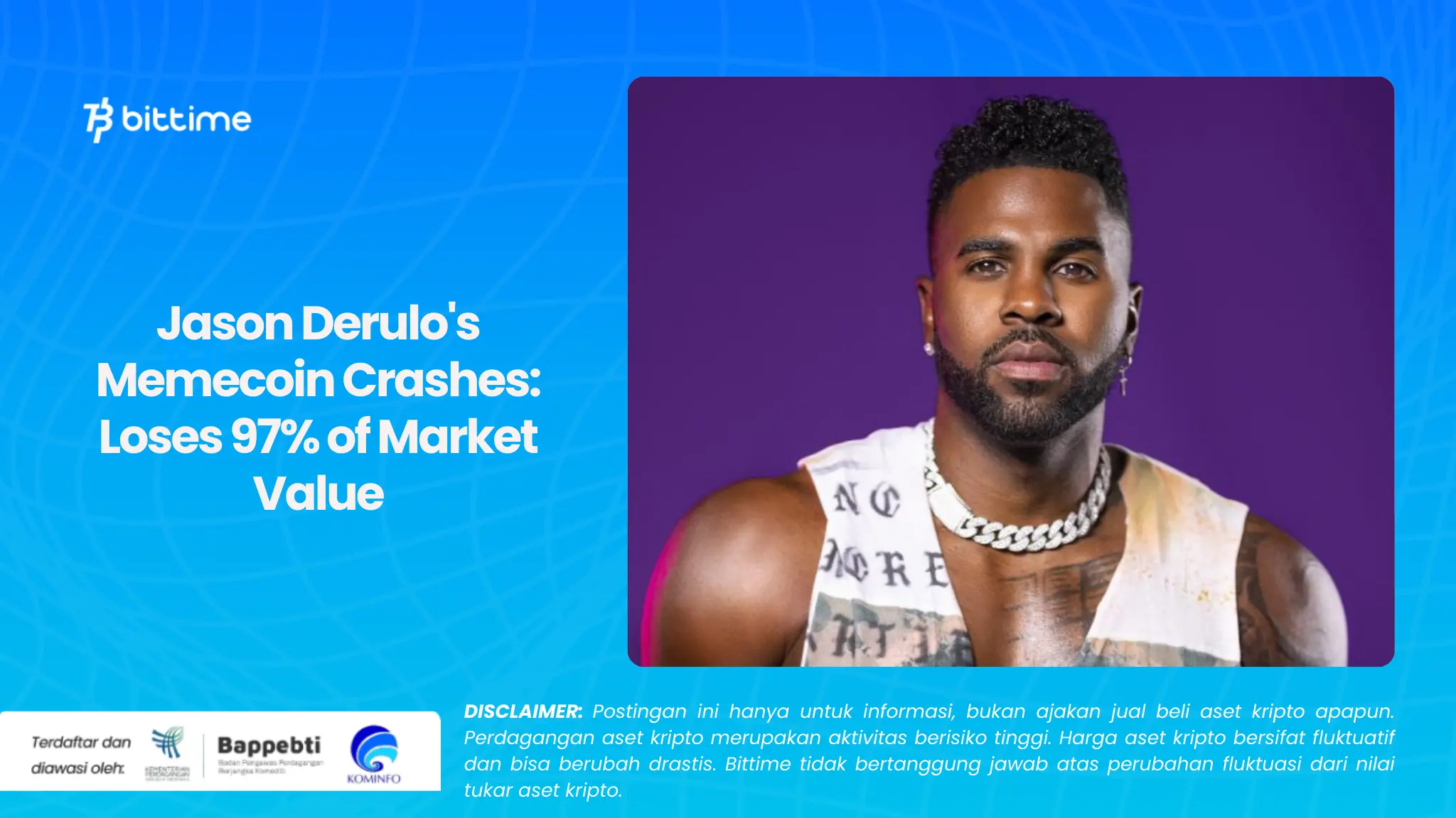 Jason Derulo's Memecoin Crashes: Loses 97% of Market Value