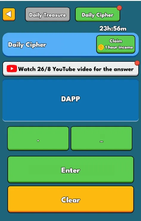 Daily Cipher Cat Gold Miner Answers August 26 for You