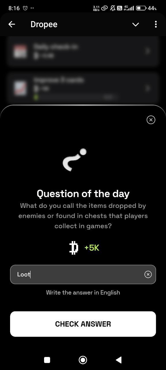 Dropee Daily Question 13 Januari 2025