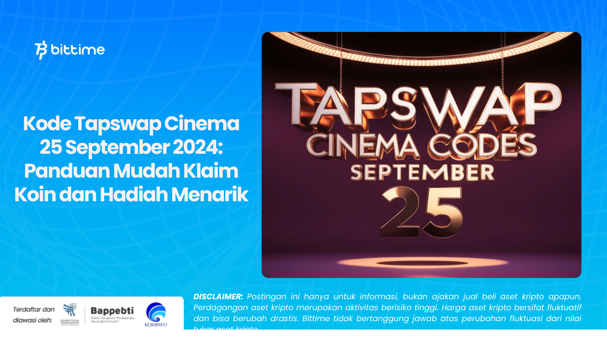Kode Tapswap Cinema 25 September 2024: Panduan Mudah Klaim Koin dan Hadiah Menarik