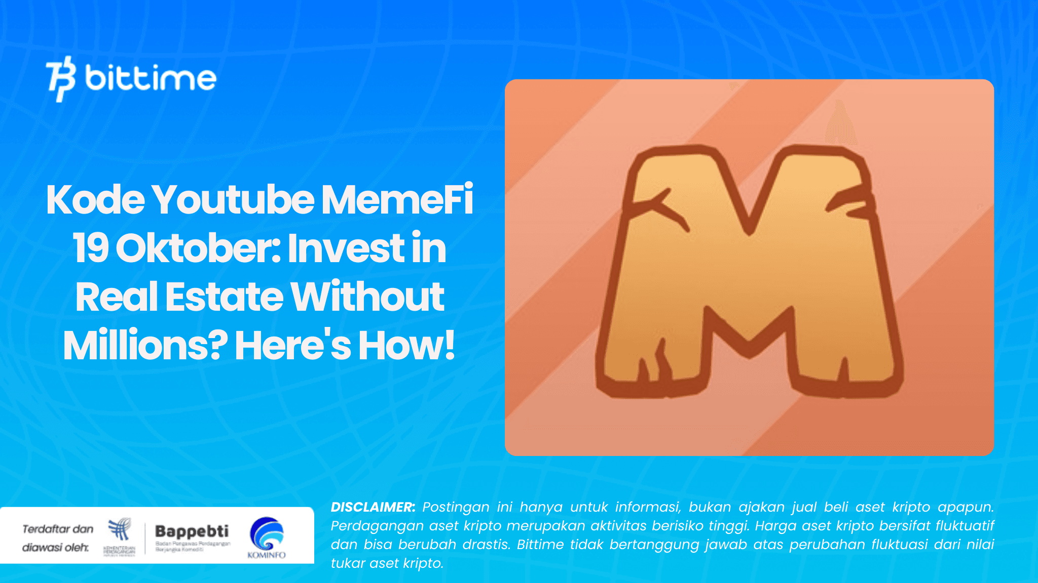 Kode Youtube MemeFi 19 Oktober: Invest in Real Estate Without Millions ...