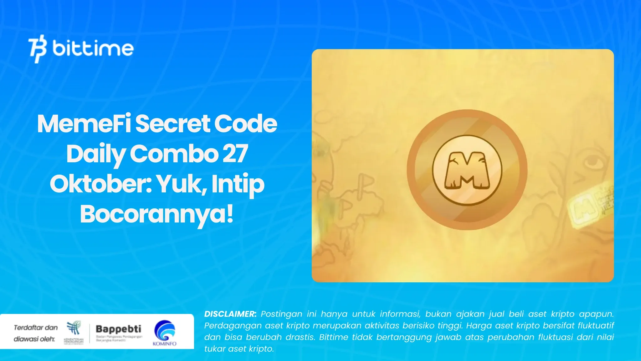Memefi Secret Code Daily Combo 27 Oktober Yuk Intip Bocorannya