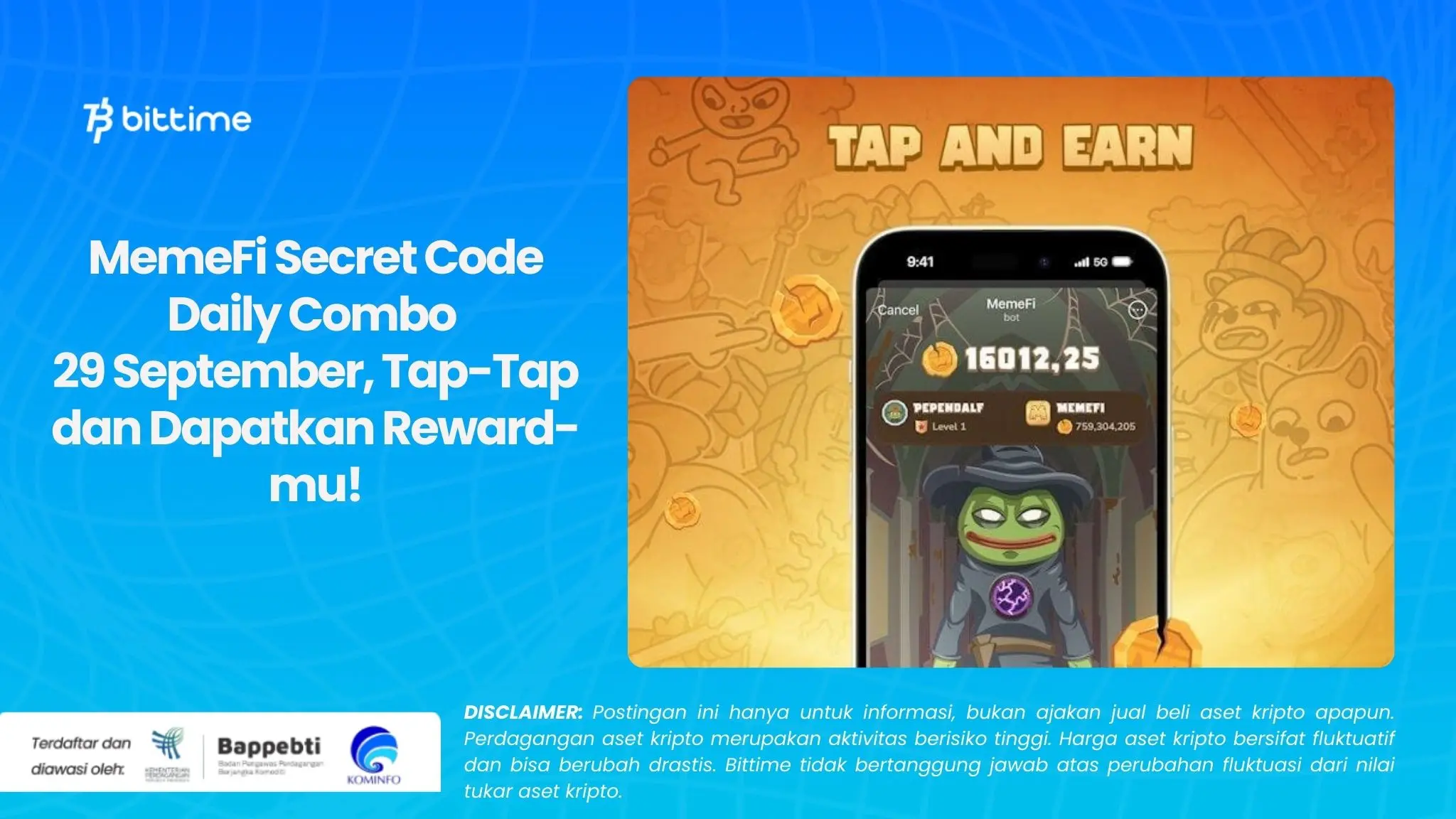 Jawaban MemeFi Secret Code Daily Combo 29 September!
