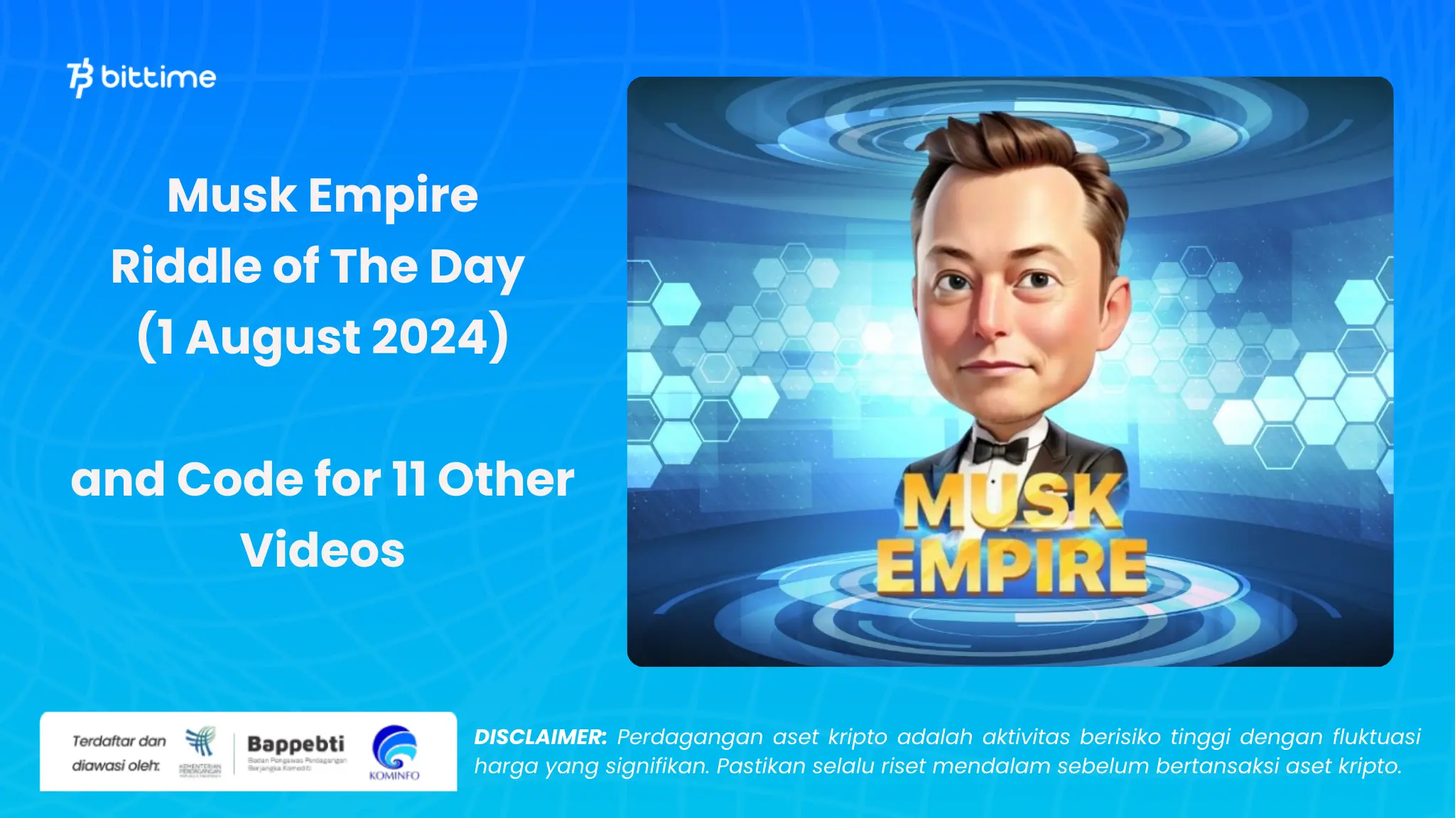 Musk Empire Riddle of The Day 1 August 2024 and Code 11 Other Videos