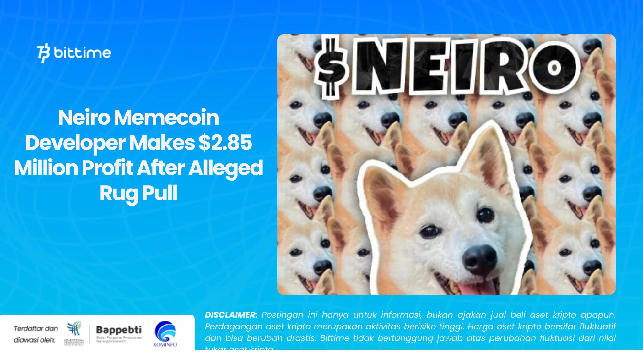 Neiro Memecoin Developer Makes $2.85 Million Profit After Alleged Rug Pull
