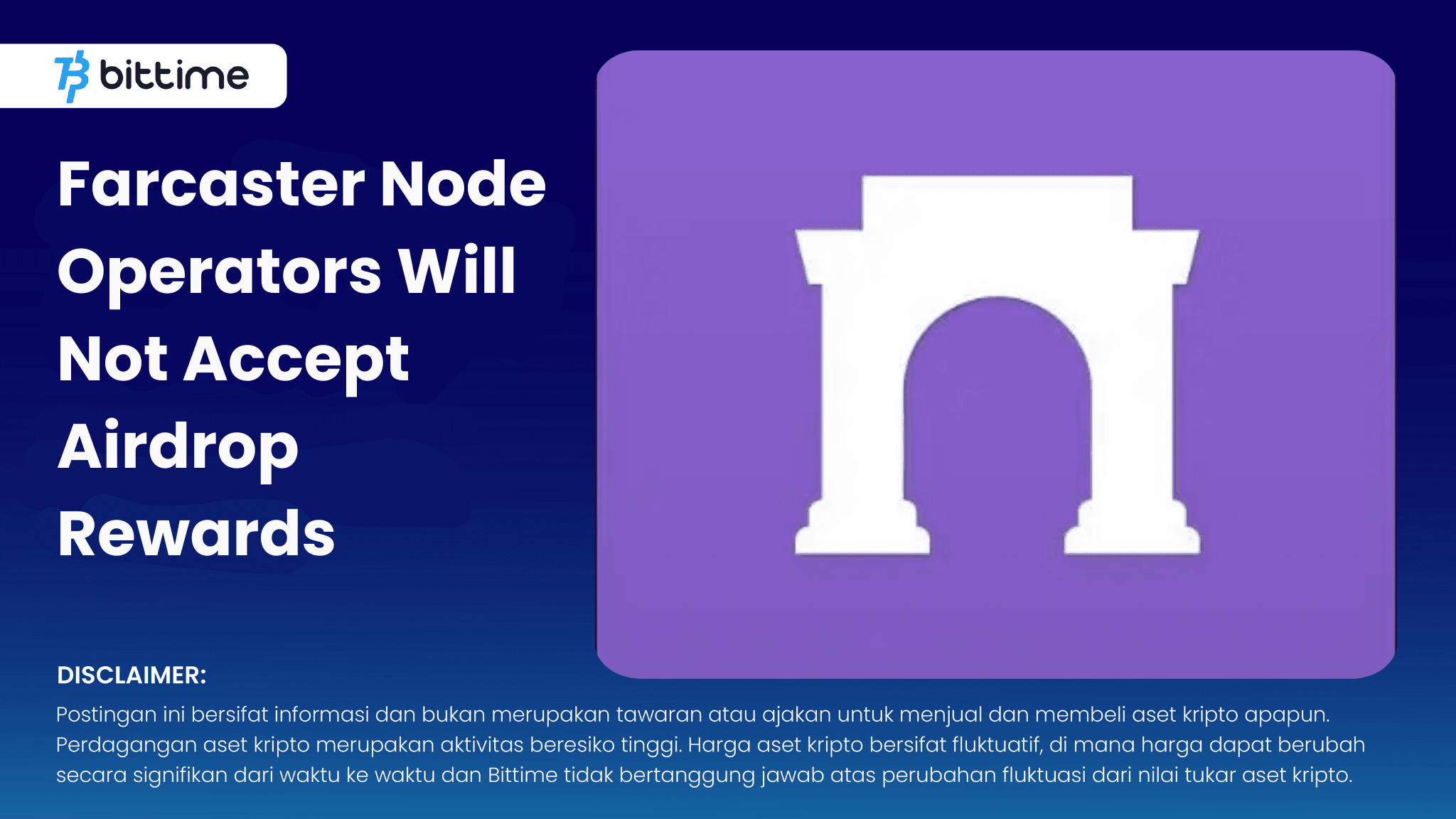 Farcaster Node Operators Will Not Accept Airdrop Rewards