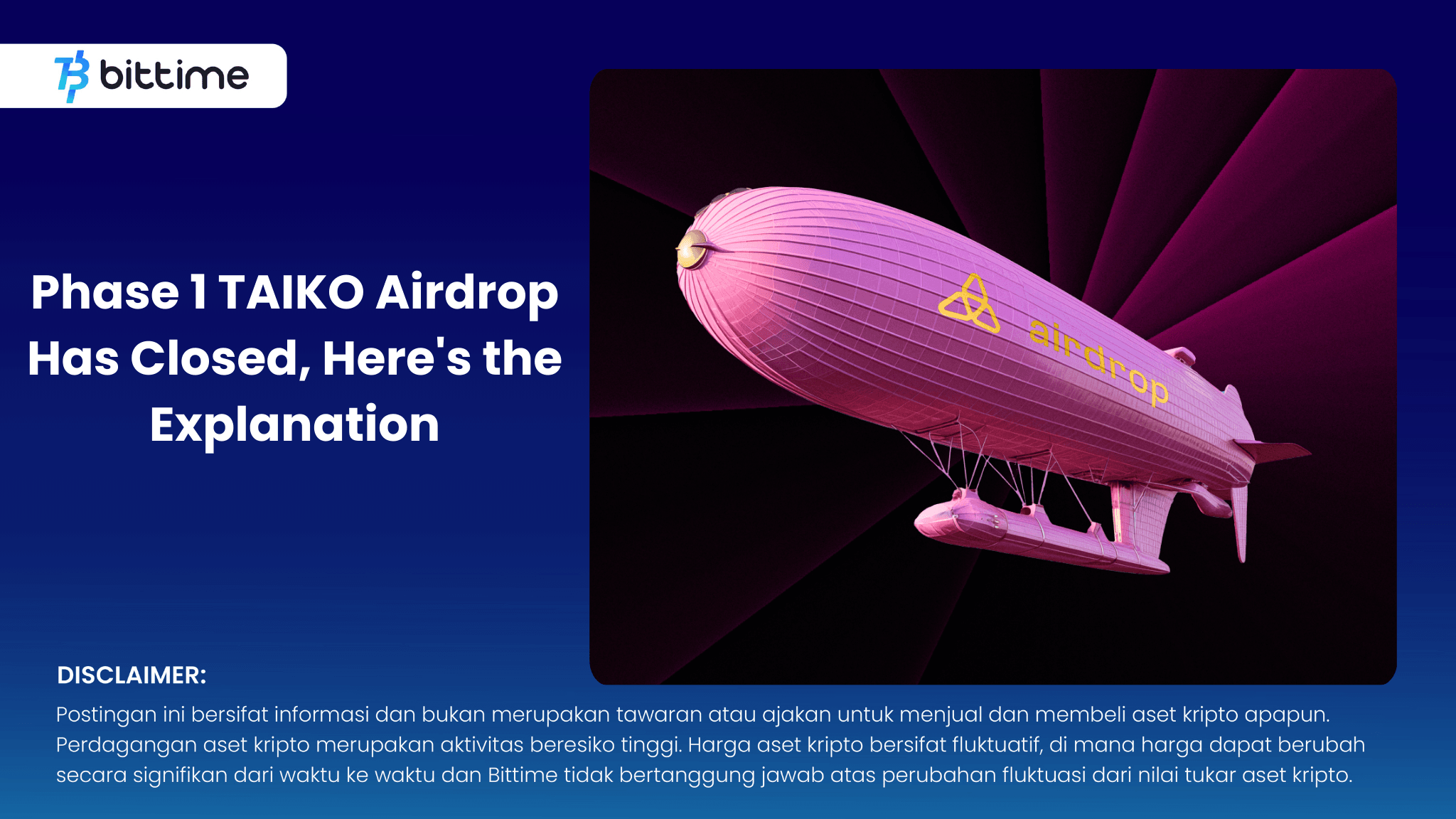 Phase 1 TAIKO Airdrop Has Closed, Here's the Explanation