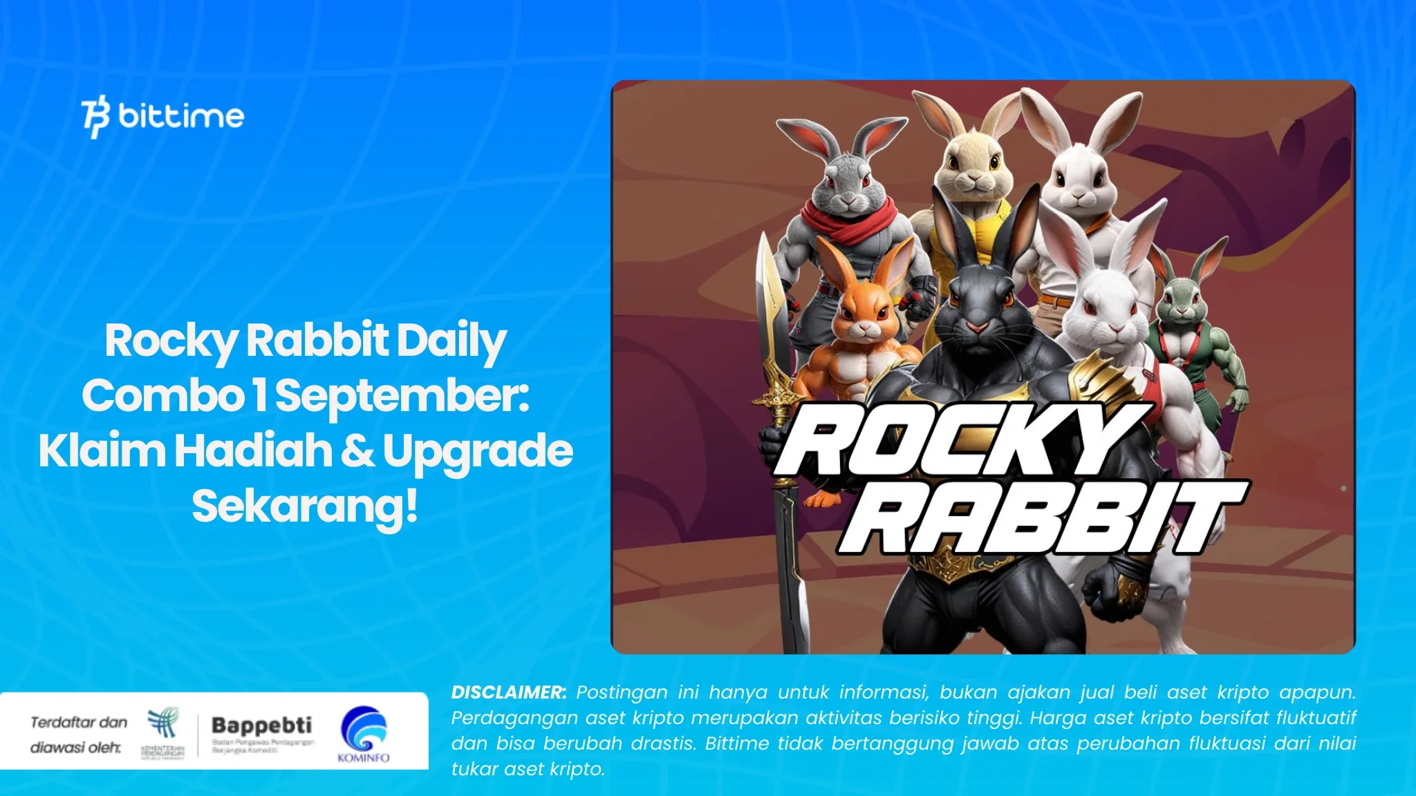 Rocky Rabbit Daily Combo 1 September: Klaim Hadiah & Upgrade Sekarang!