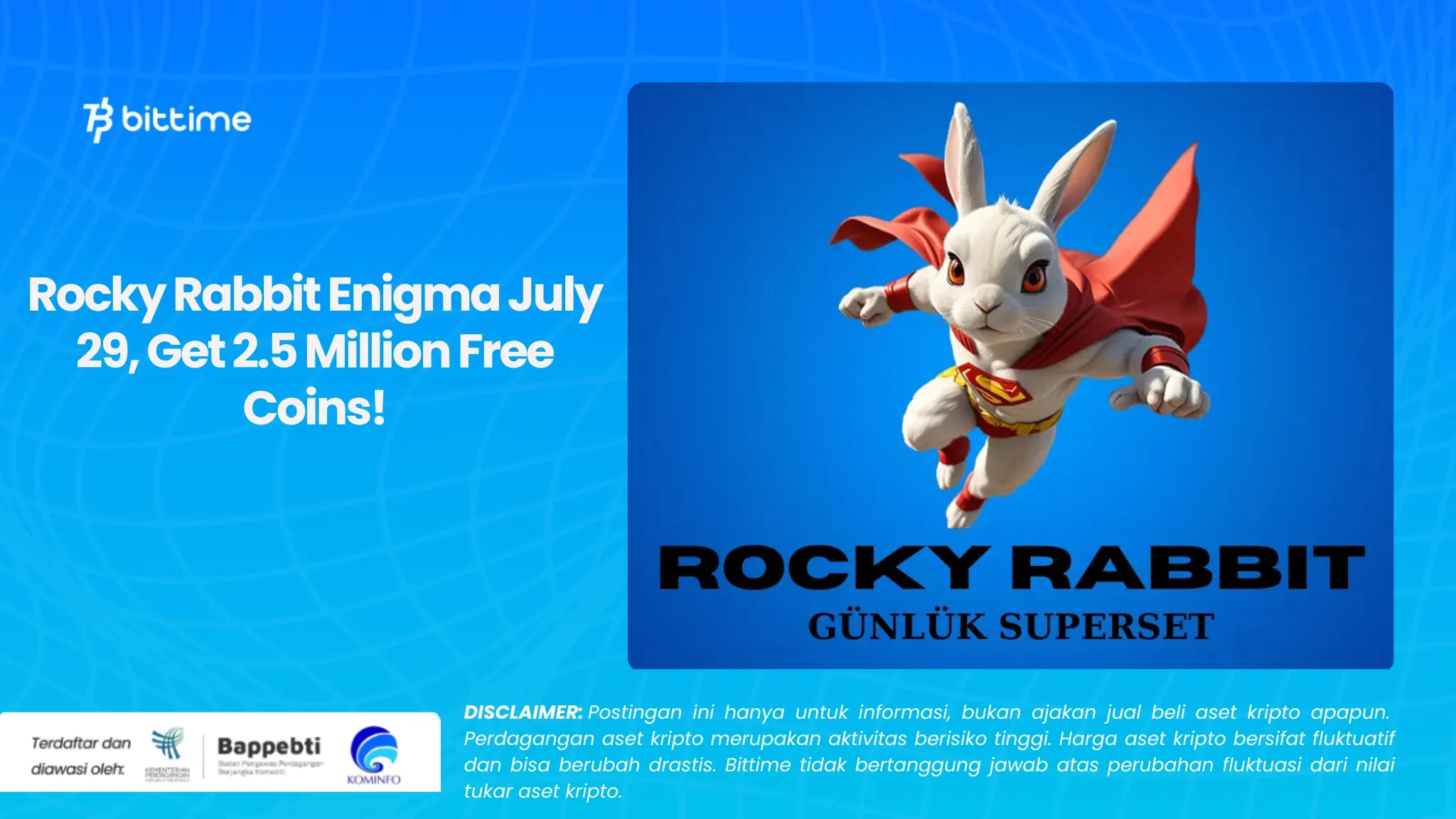 Rocky Rabbit Enigma July 29, Get 2.5 Million Free Coins!