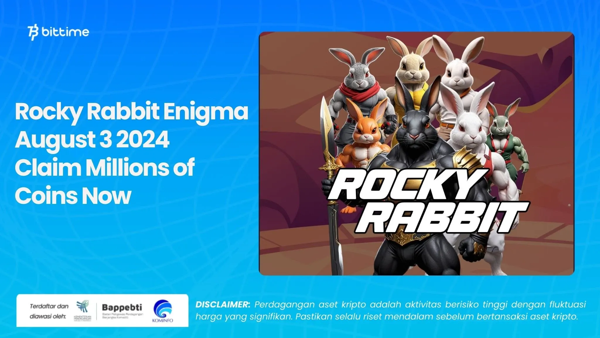 Rocky Rabbit Enigma August 3 2024 Claim Millions of Coins Now