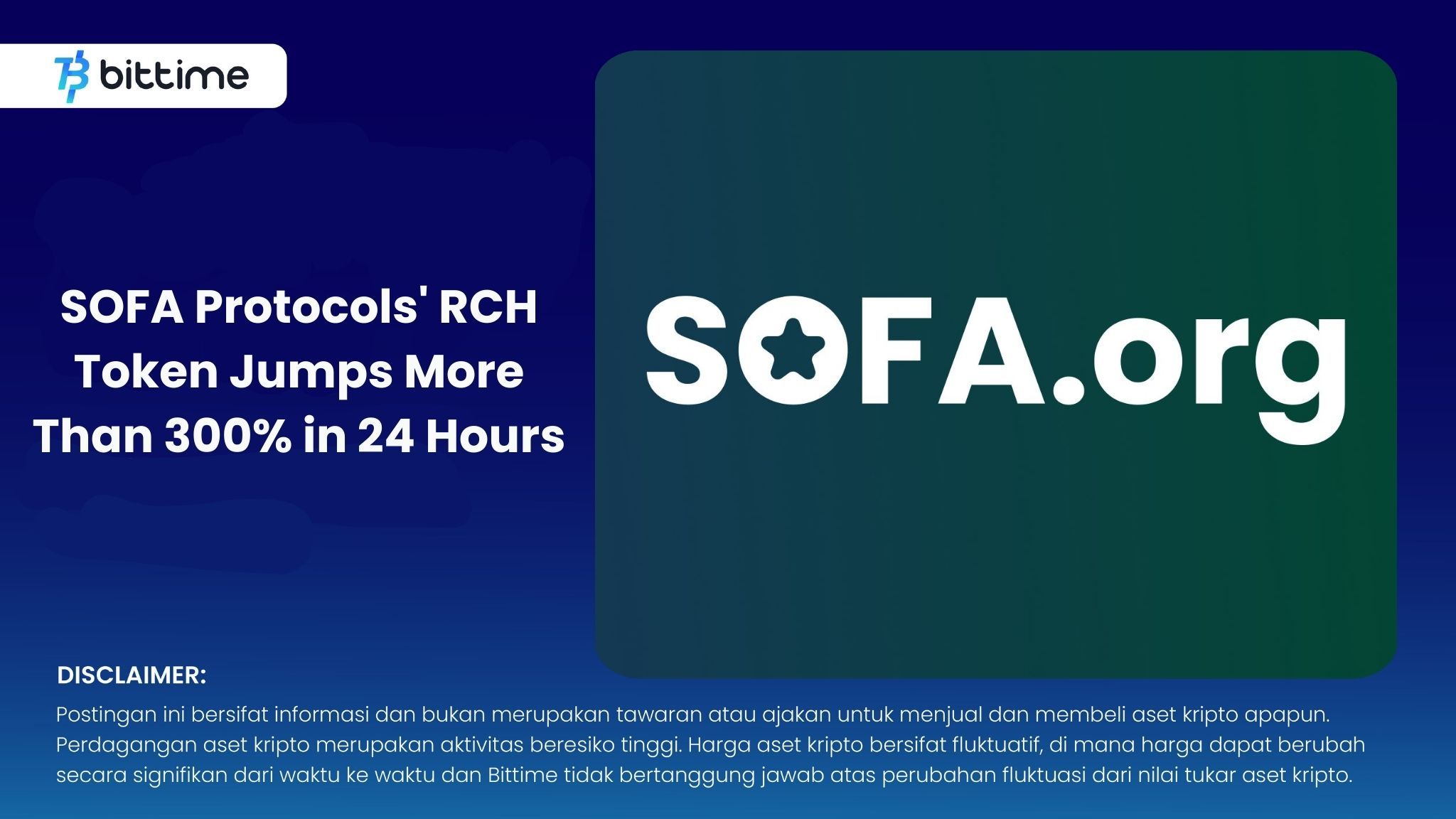 SOFA Protocols' RCH Token Jumps More Than 300% in 24 Hours