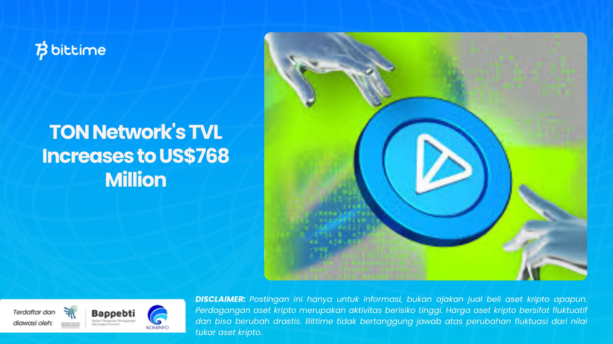 TON Network's TVL Increases to US$768 Million